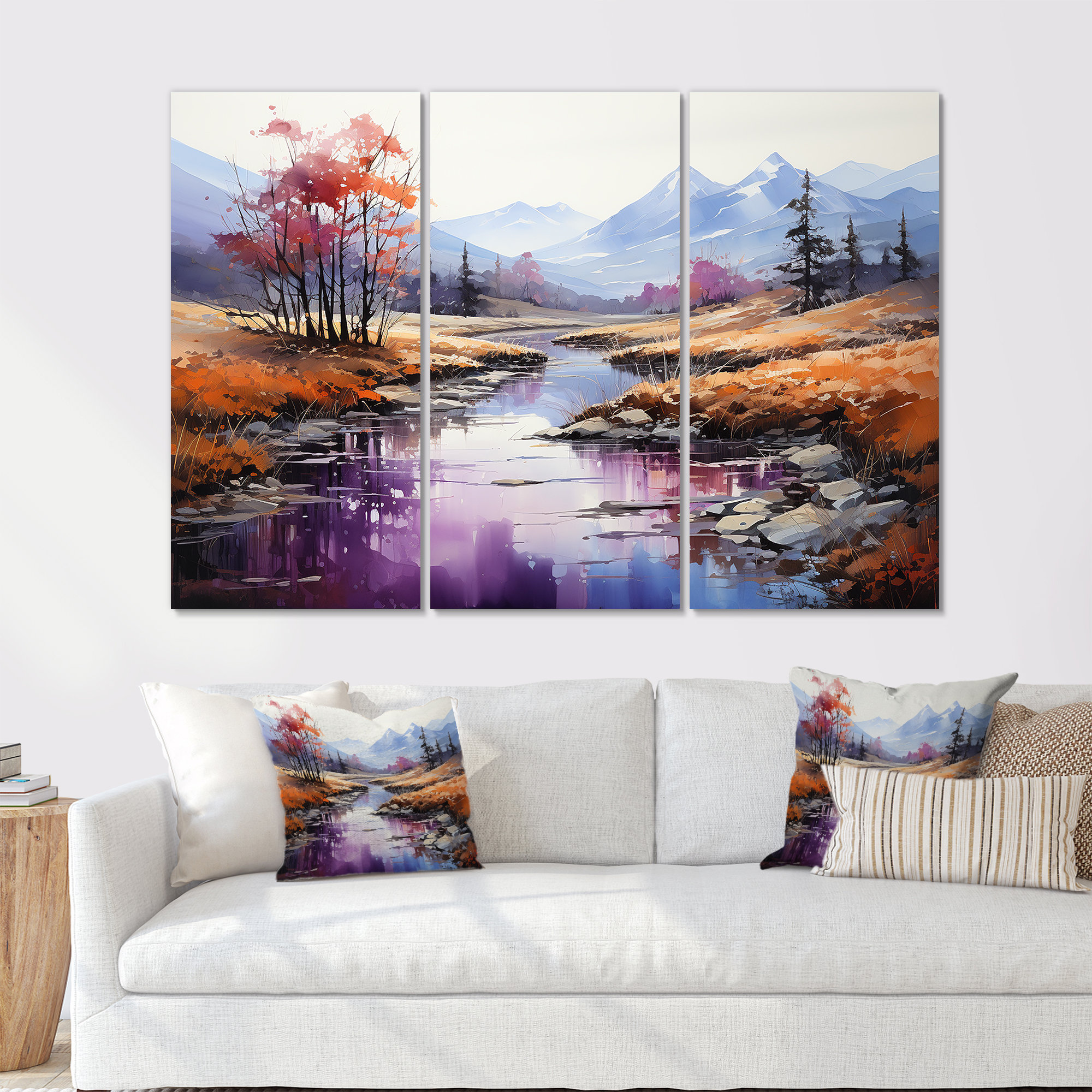 Millwood Pines Alcohol Ink River Tranquility I - Countryside Canvas Art ...