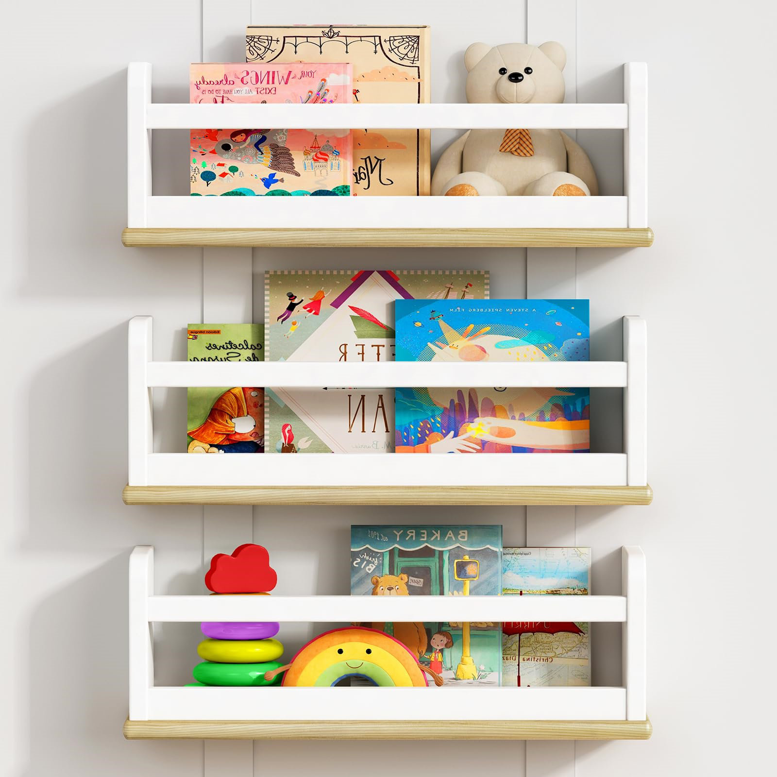 Foundry Select Wooden Wall Bookshelf for Kids’ Rooms | Wayfair