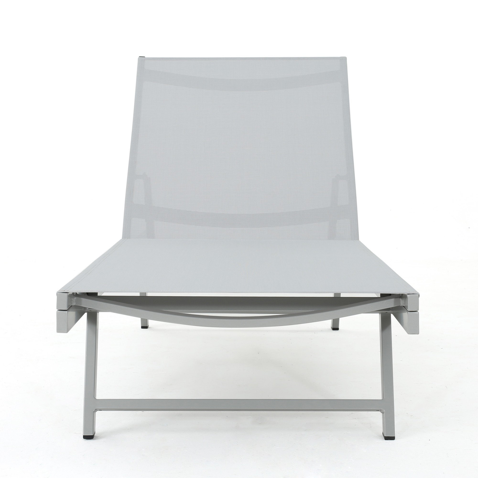 Latitude Run® Outdoor aluminum frame mesh chaise lounge chair Set of 2 ...