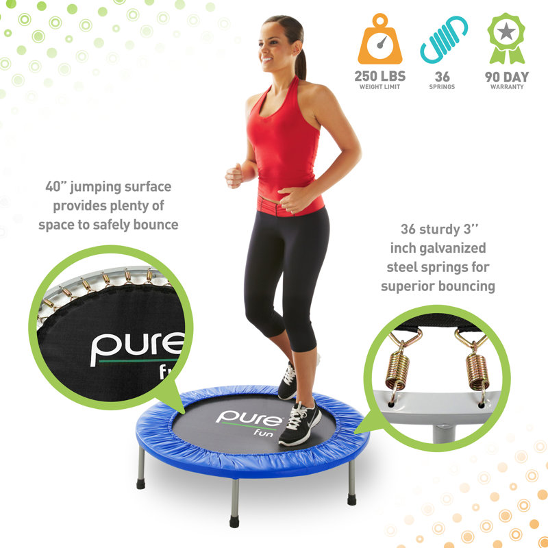 Pure Fun Exercise Pure Fun 3.33' Round Fitness Trampoline & Reviews ...