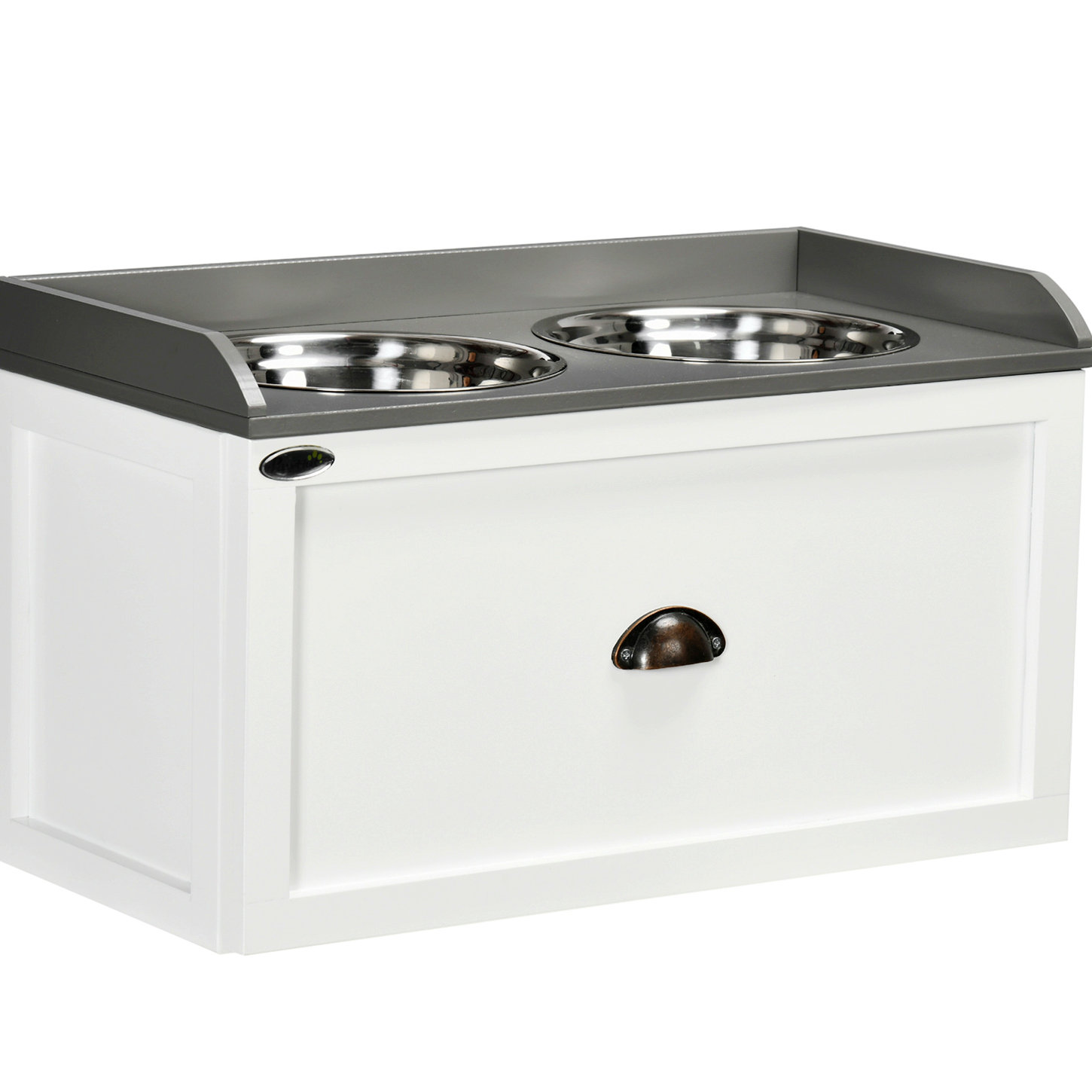Dynoson Dog Feeding Station With Storage Drawer, Dog Food Storage ...