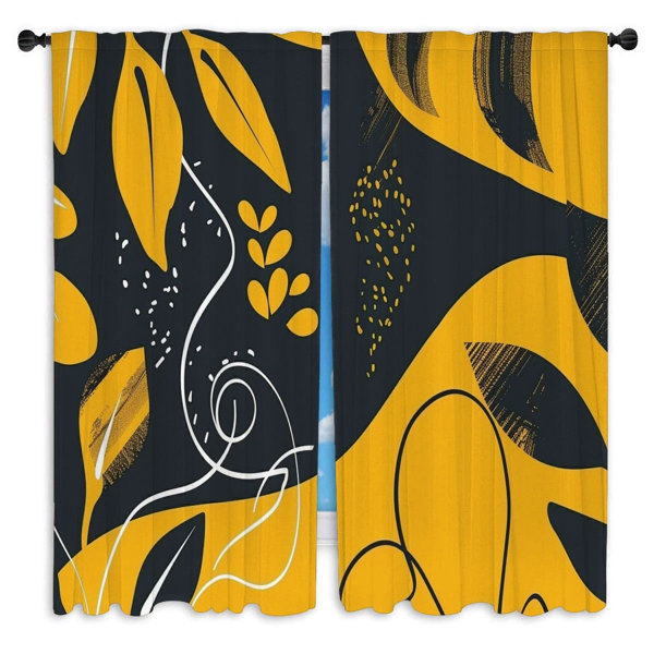 Hokku Designs Mckinzi Polyester Semi Sheer Curtain Pair | Wayfair