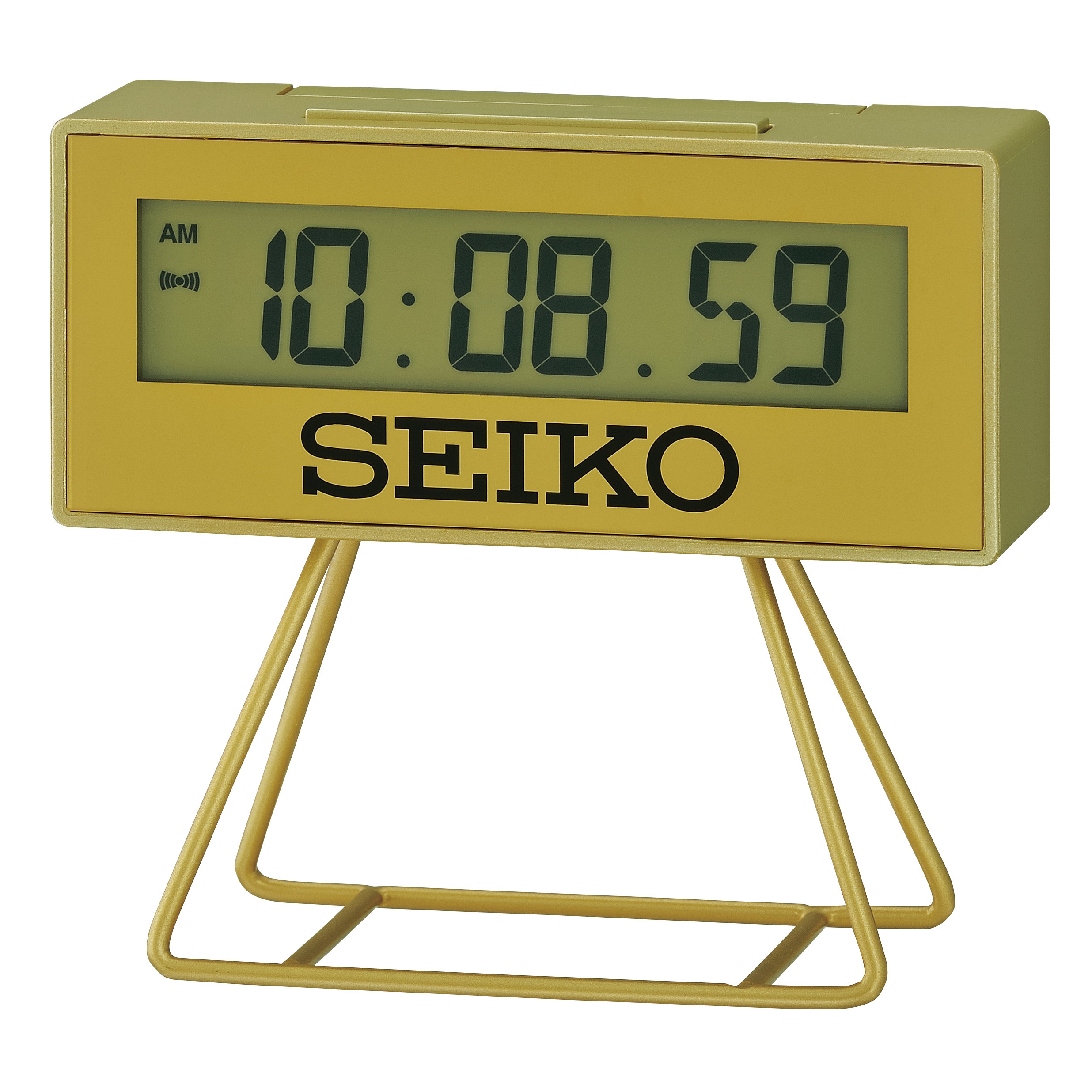 Seiko Digital Electric Tabletop Clock with Alarm in Golden | Wayfair