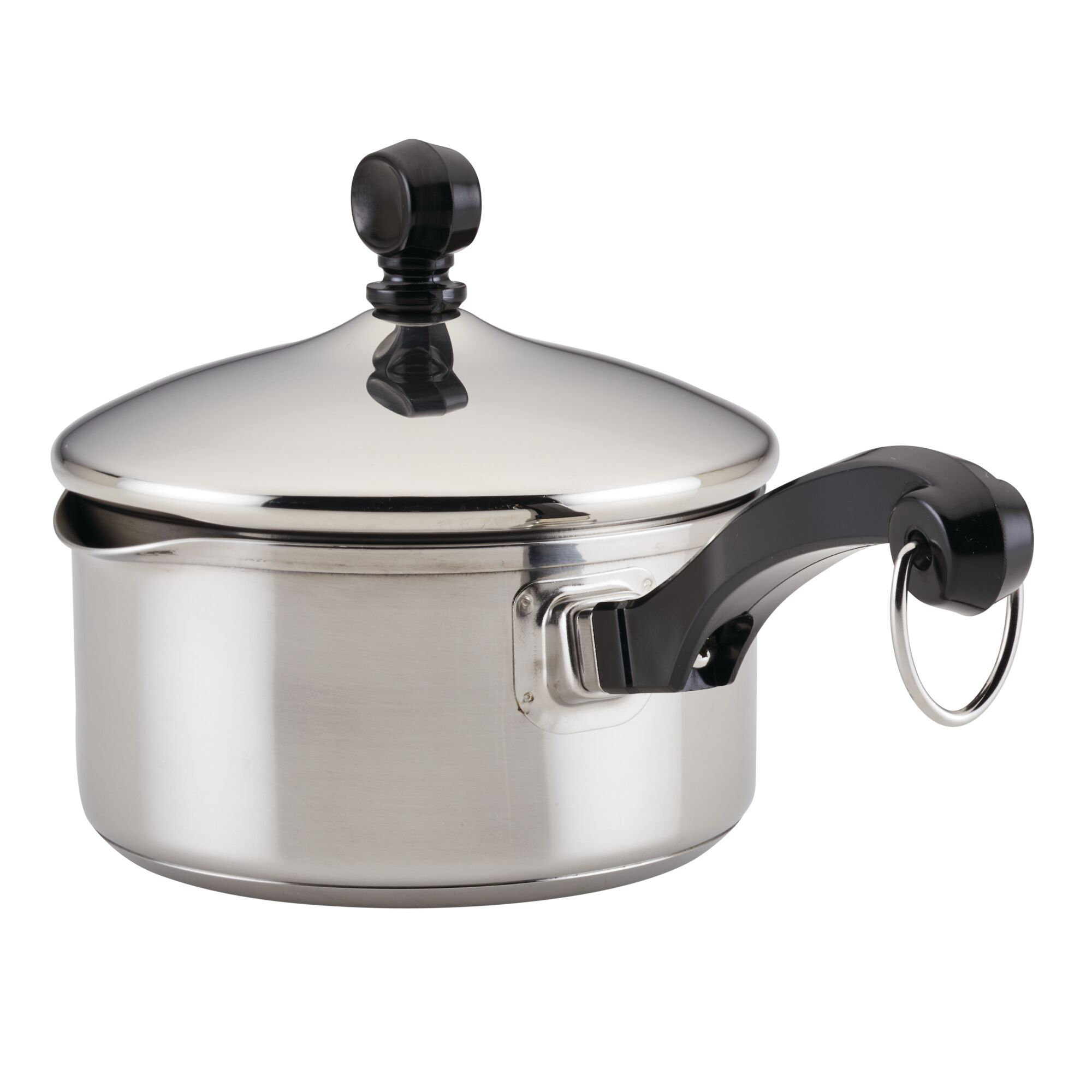 Farberware Classic Stainless Steel Straining Saucepan with Lid, 1-Quart ...