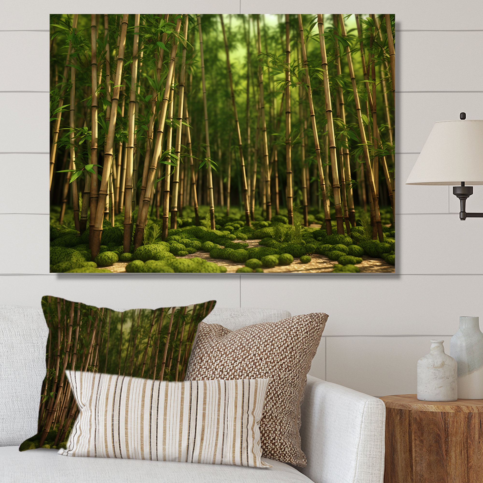Design Art Dynamic Light Bamboo Grove - Bamboo Wall Decor_106666 | Wayfair