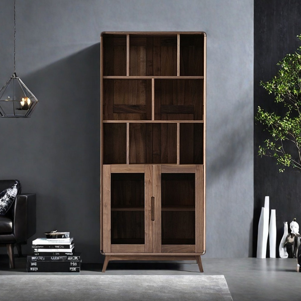 Kaoloupin High quality black walnut bookcase | Wayfair