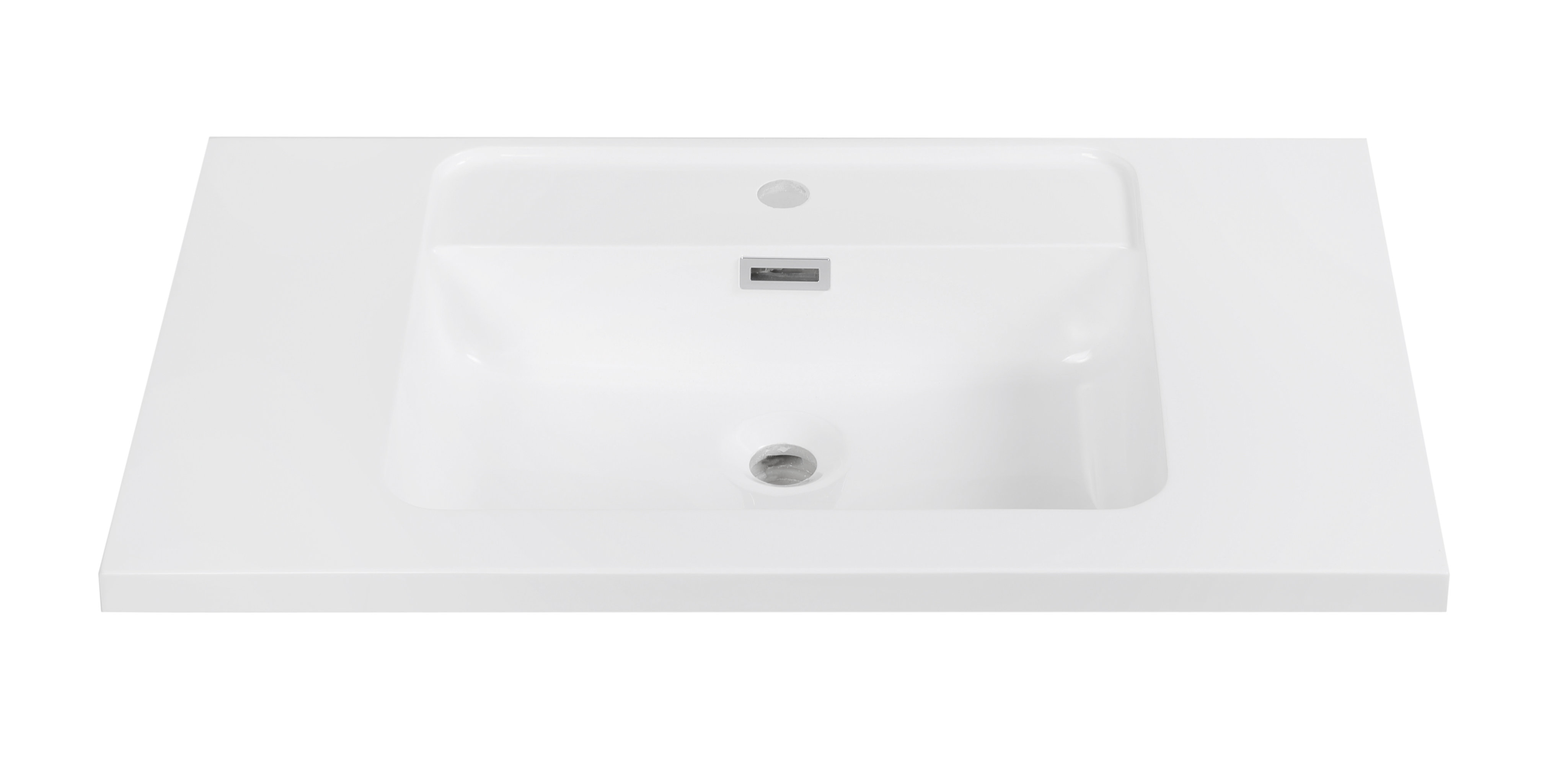Streamline Bath 31.5" Solid Surface Resin Streamline Vanity Top ...