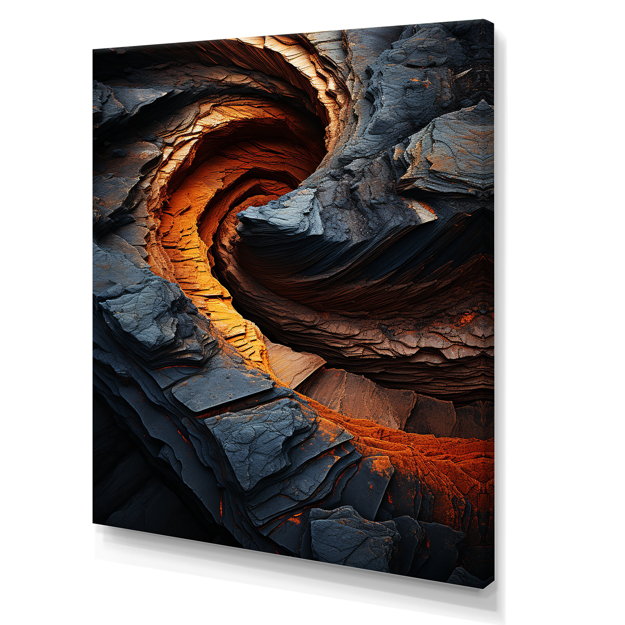 Design Art Infernal Inflection Spiral IV - Abstract Spirals Canvas ...