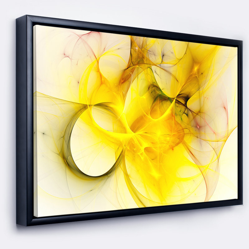 East Urban Home 'Light Yellow Nebula Star' Framed Graphic Art Print on ...