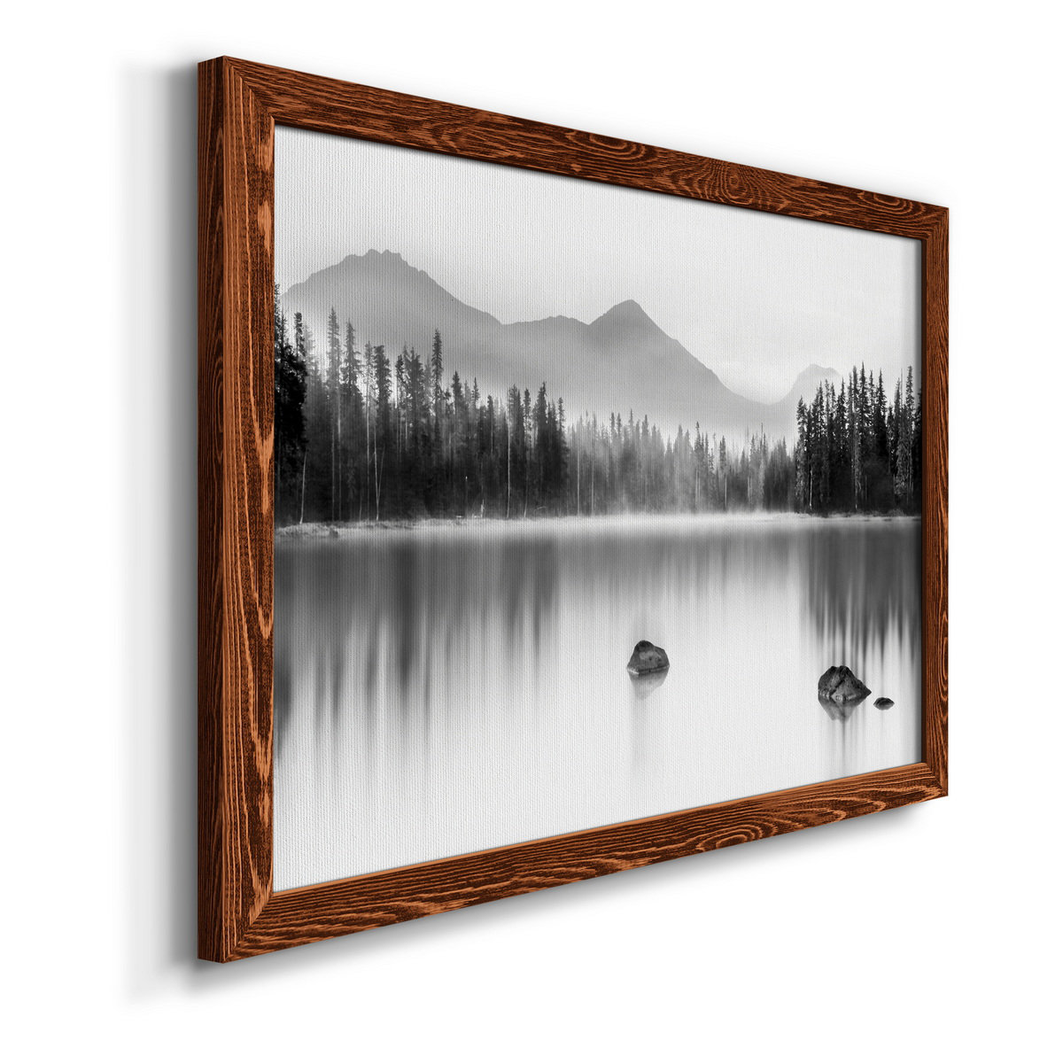Loon Peak® Mountain Reflection - Picture Frame Photograph on Canvas ...