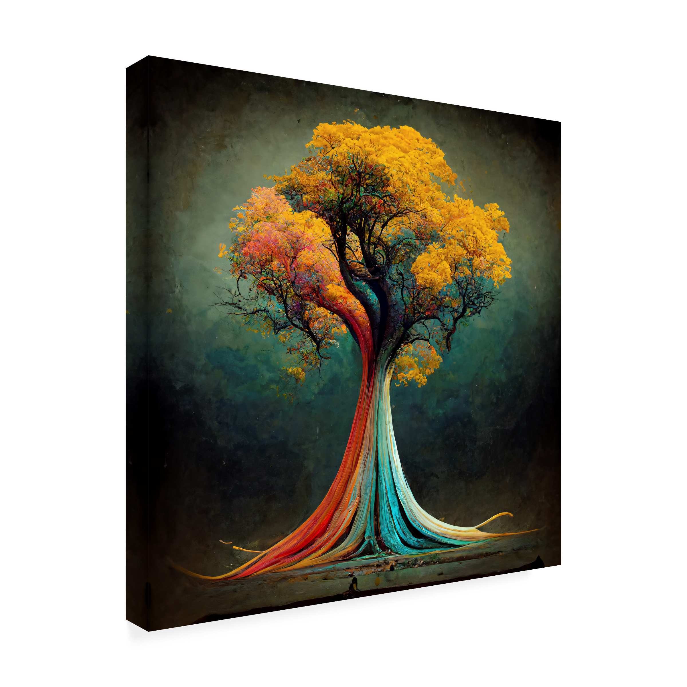 Winston Porter Floral Tree Of Life 13 On Canvas Graphic Art | Wayfair