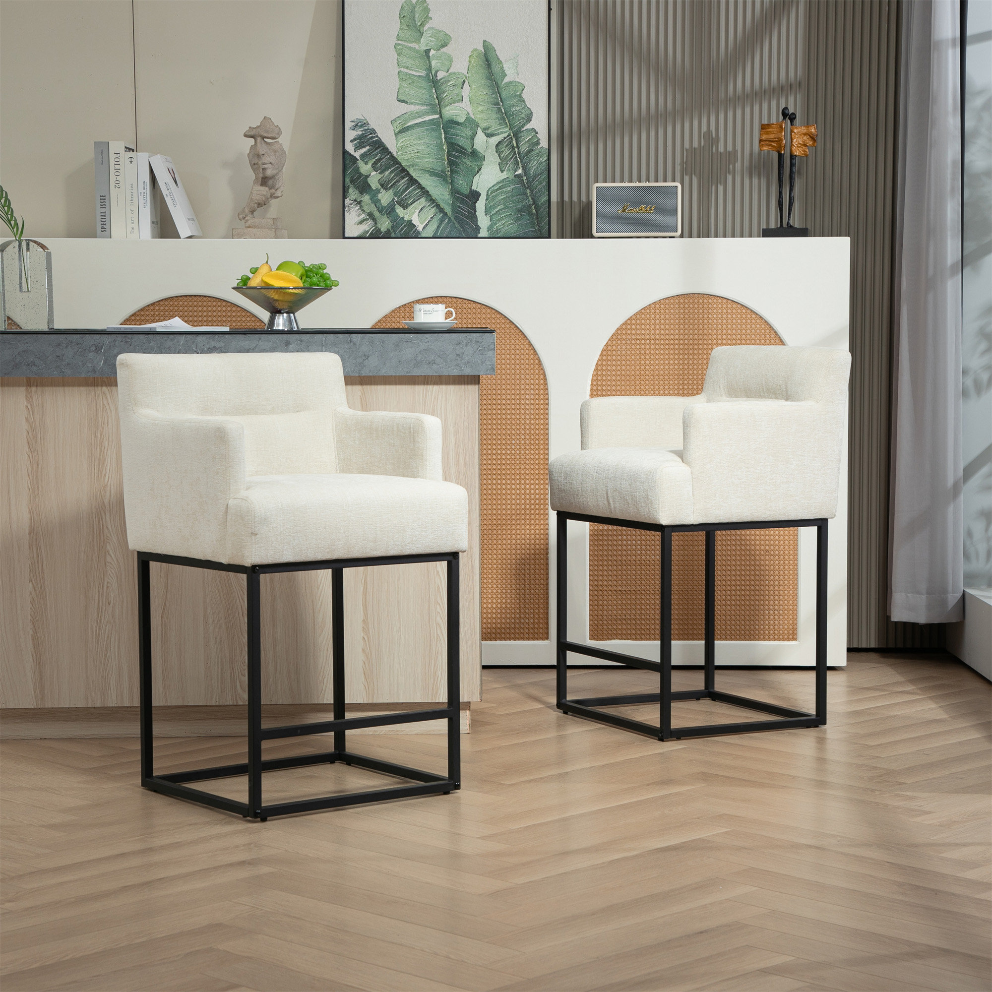 Hokku Designs House Hold Counter Height Bar Stools Set Of 2 | Wayfair