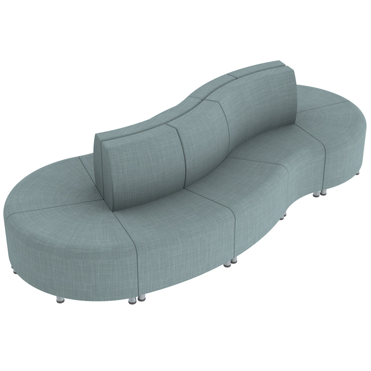 Factory Direct Partners Pro Series Connect Curved Wave Seating, 10 ...