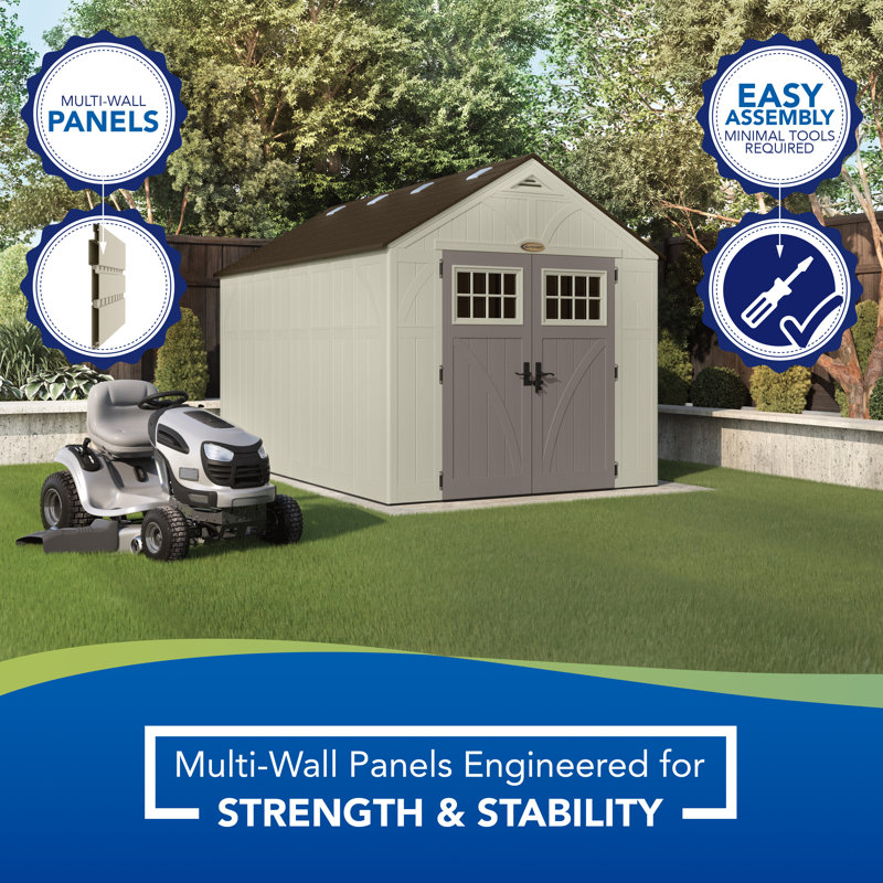 Suncast Outdoor Vanilla Resin Storage Shed "& Reviews" | Wayfair