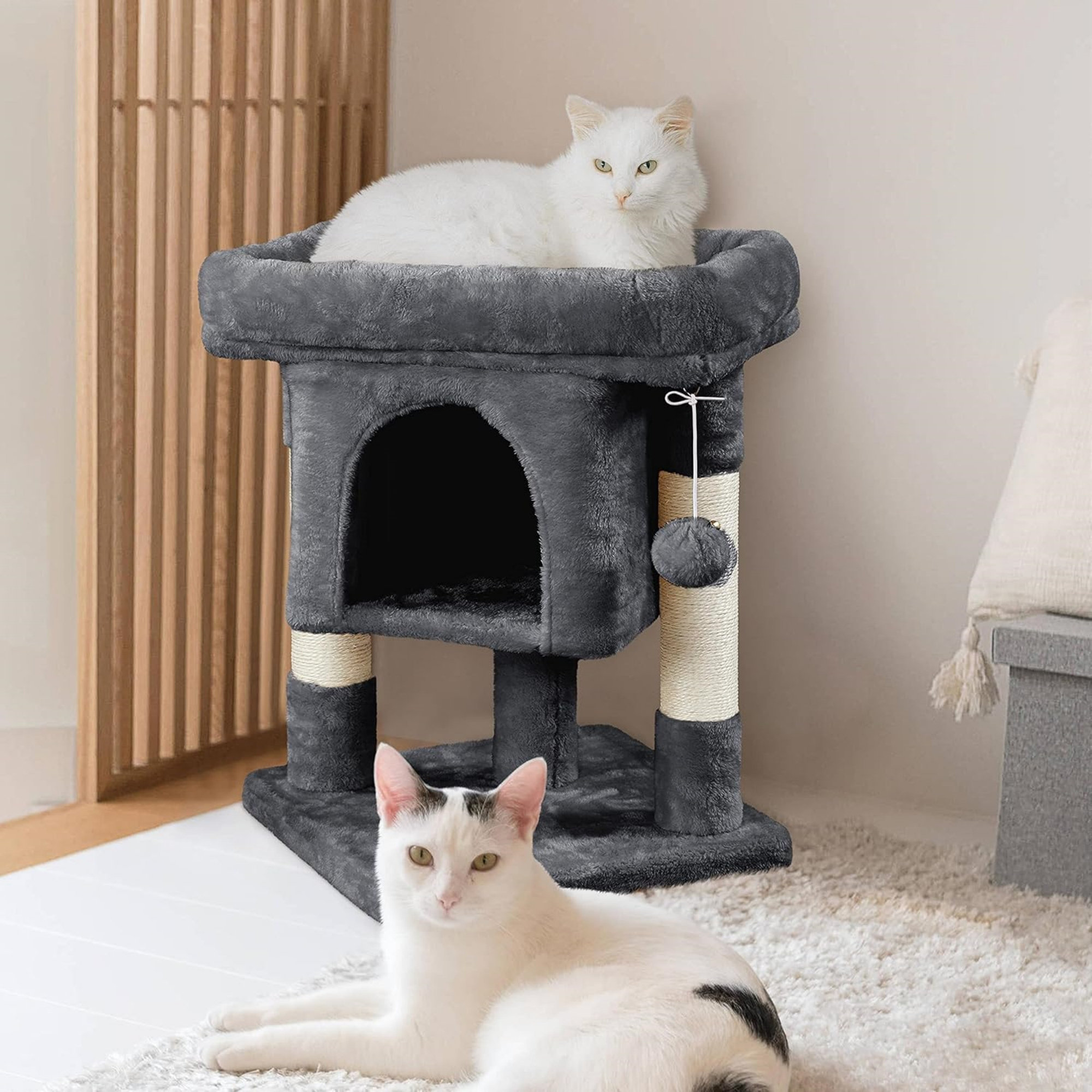 Tucker Murphy Pet™ 23.5in Cat Tree Tower, Cat Condo With Sisal-covered Scratching Posts, Cat ...