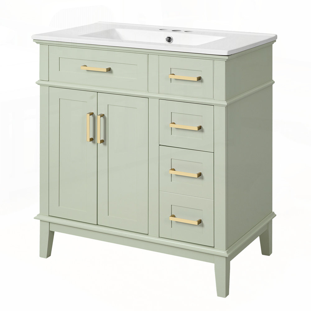 Winston Porter Stylish Bathroom Vanity with Advanced Storage and ...