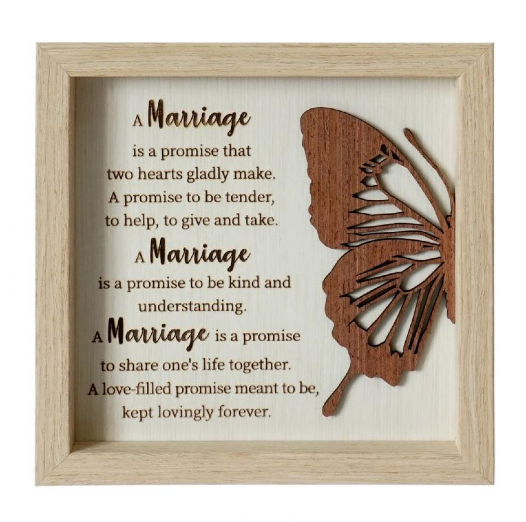 Trinx Butterfly With Text- Marriage Plaque - Wayfair Canada