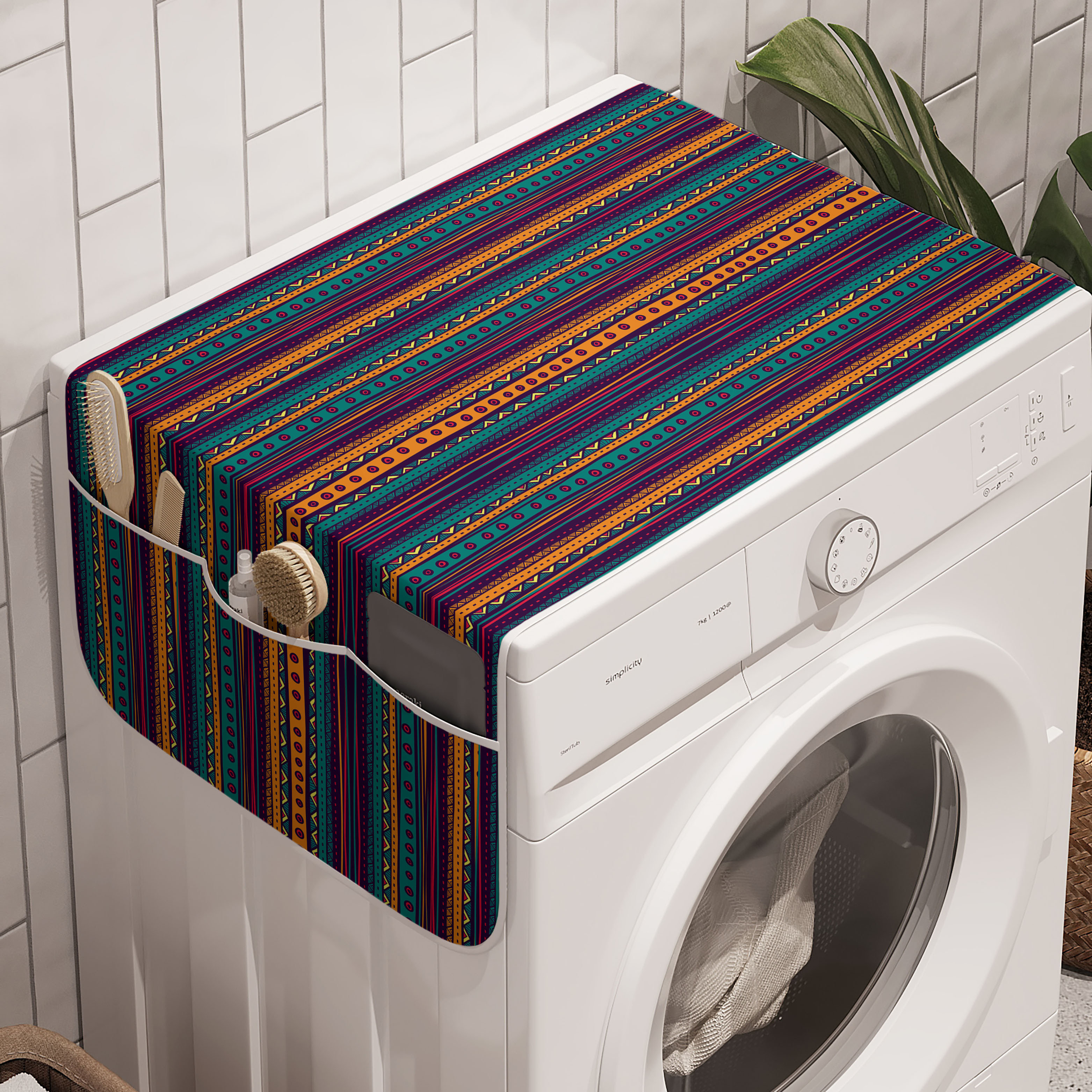 Ambesonne Striped Washing Machine Organizer Pack of 2 47" x 18.5" | Wayfair