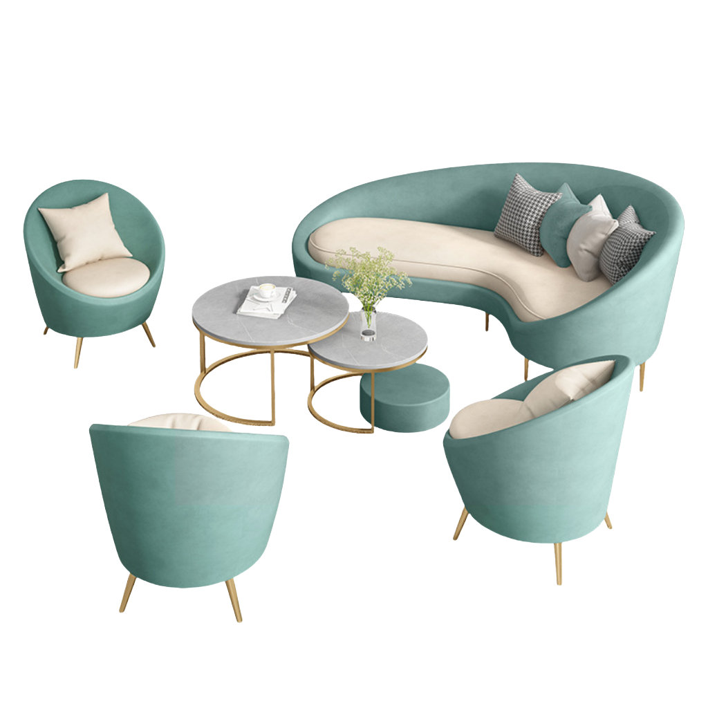 Lifton Light Luxury Curved Sofa Coffee Table Combination - Wayfair Canada