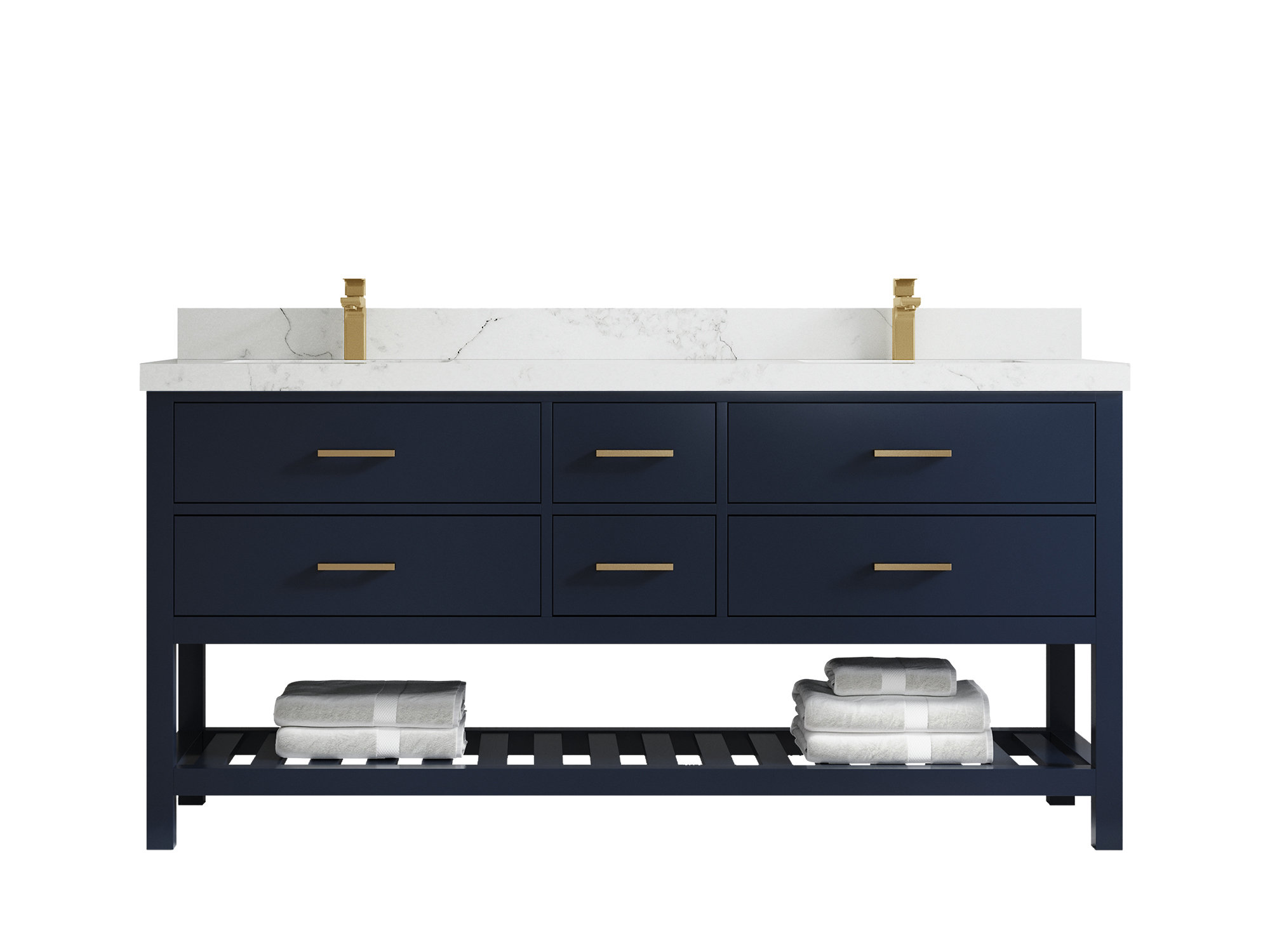 Willow Collections Parker 72" Double Bathroom Vanity Set | Wayfair