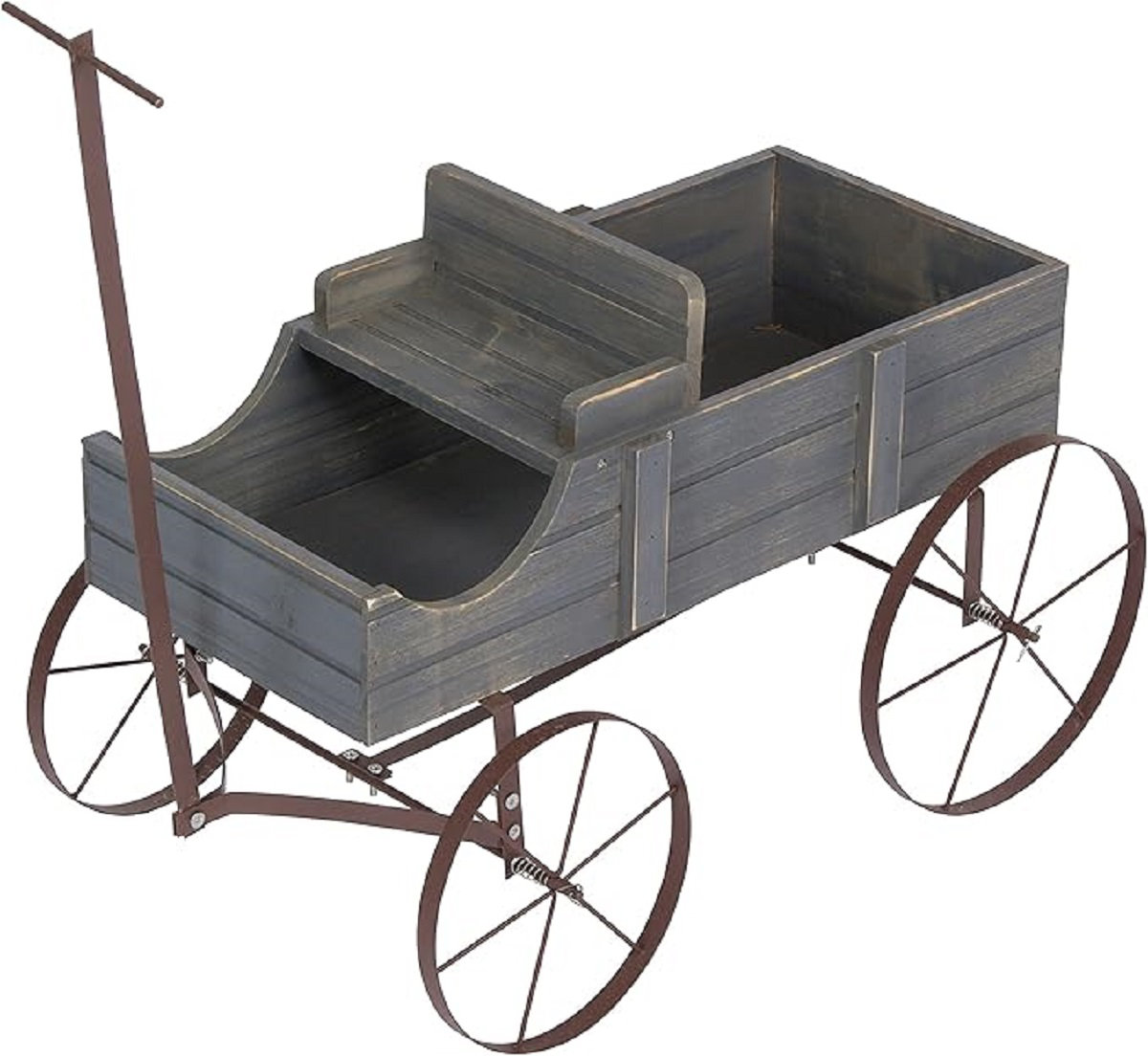 Ophelia & Co. Decorative Wagon Garden Planter, Wooden Wagon Yard Décor ...