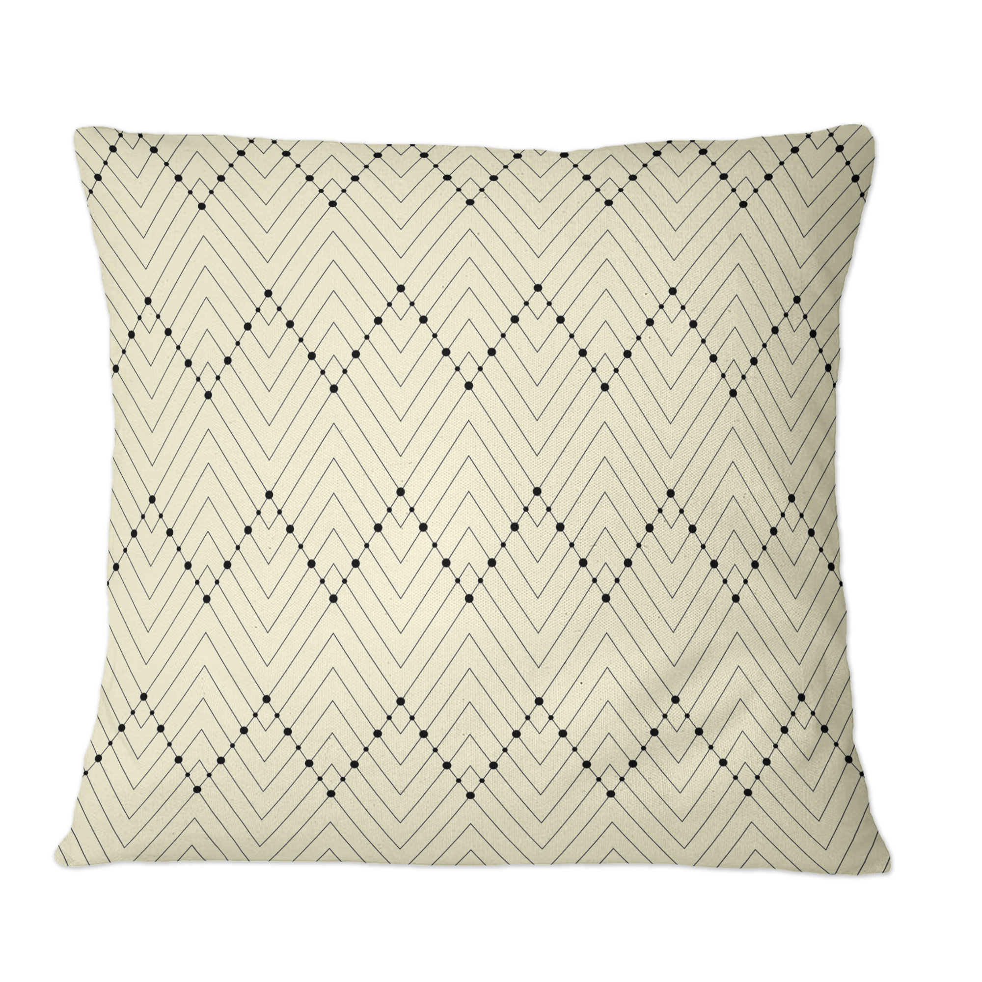 Design Art Beige Triangluar Rhythm - Patterned Printed Throw Pillow ...