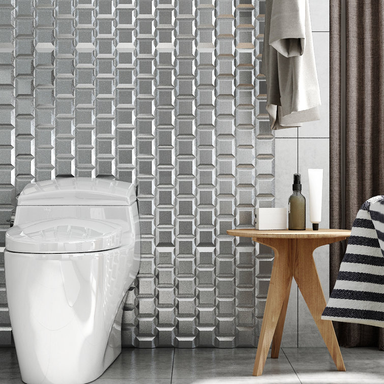 Bloom Stone 3" x 3" Metal Metal Look Wall Tile | Perigold