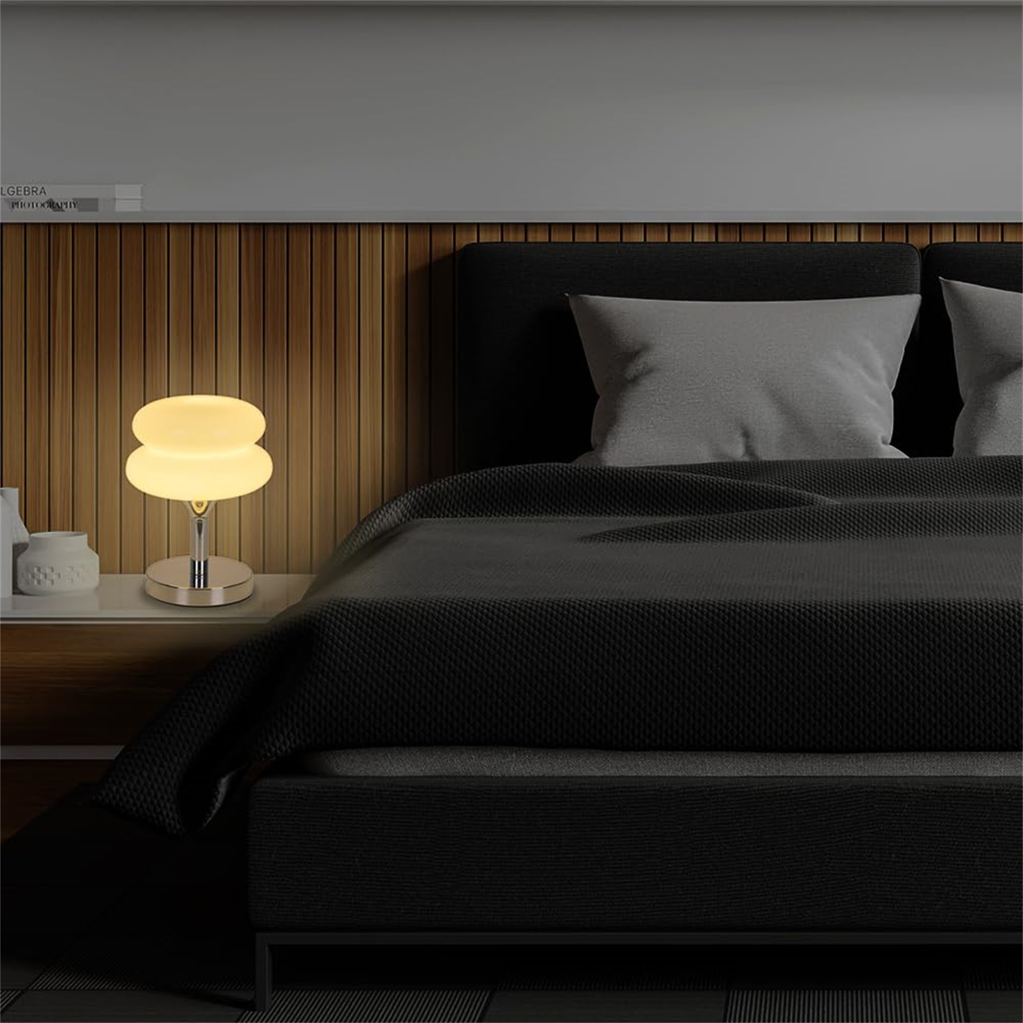 Wrought Studio™ Bedside Lamp, 10.63", Chrome Base | Wayfair