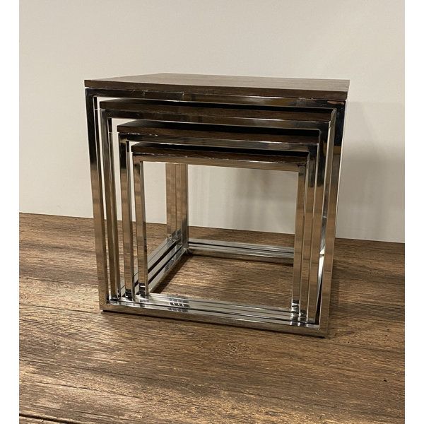 Everly Quinn Solid Wood Top Nesting Tables | Wayfair