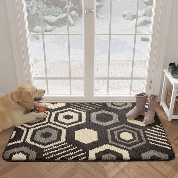 George Oliver Non-Slip Geometric Outdoor Doormat & Reviews | Wayfair