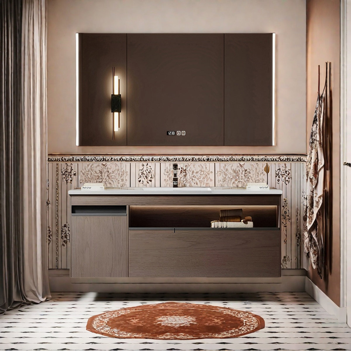 Backop Middle ancient style rock plate bathroom cabinet - Wayfair Canada