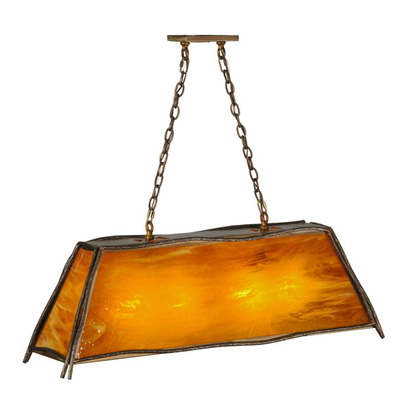 Meyda Lighting Rustic Lodge 4 - Light Antique Copper Pool Table Lights ...