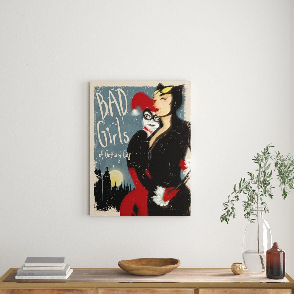 East Urban Home Batman - Bad Girls - Wrapped Canvas Art Prints ...