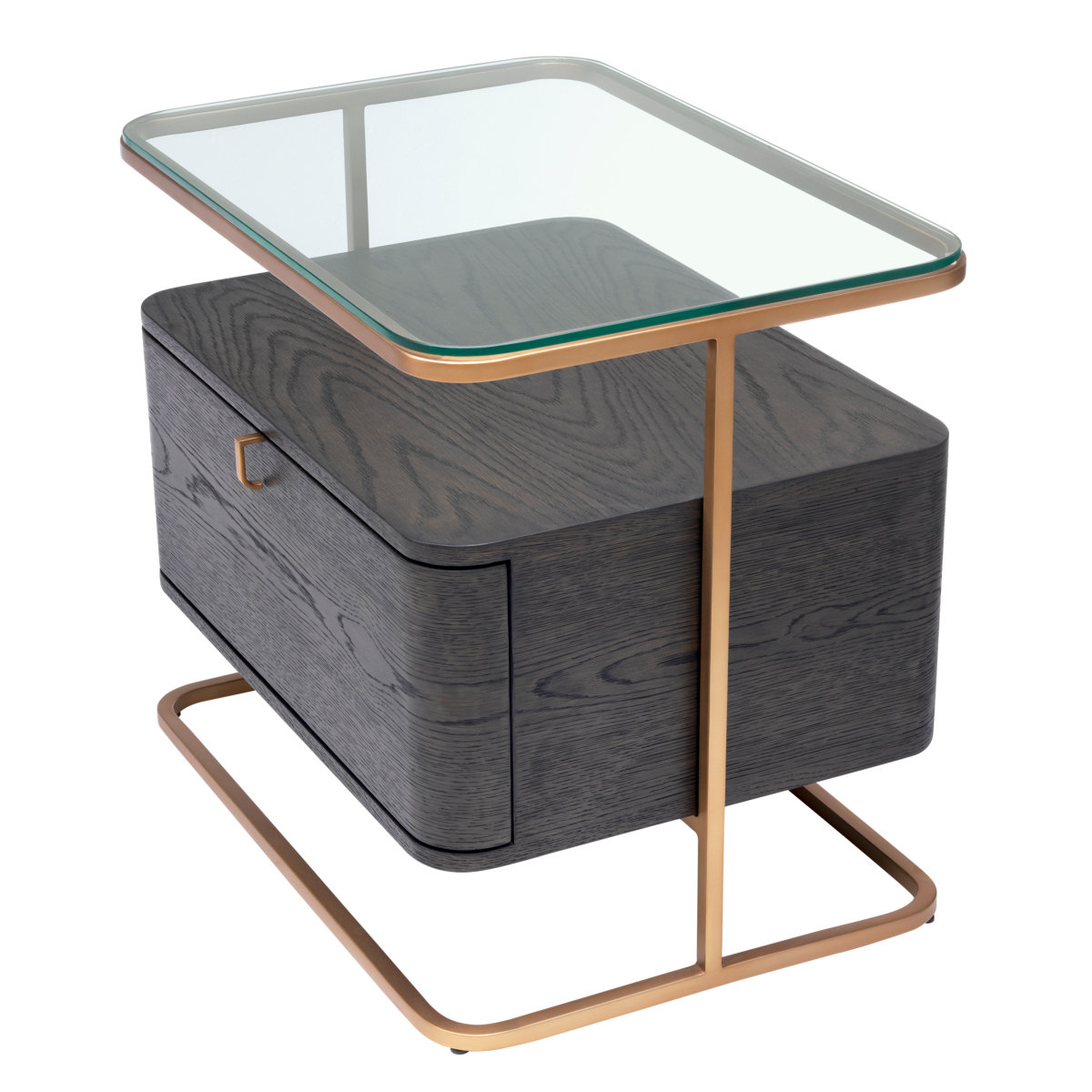 Eichholtz Augusto Glass Top Frame End Table with Storage | Perigold