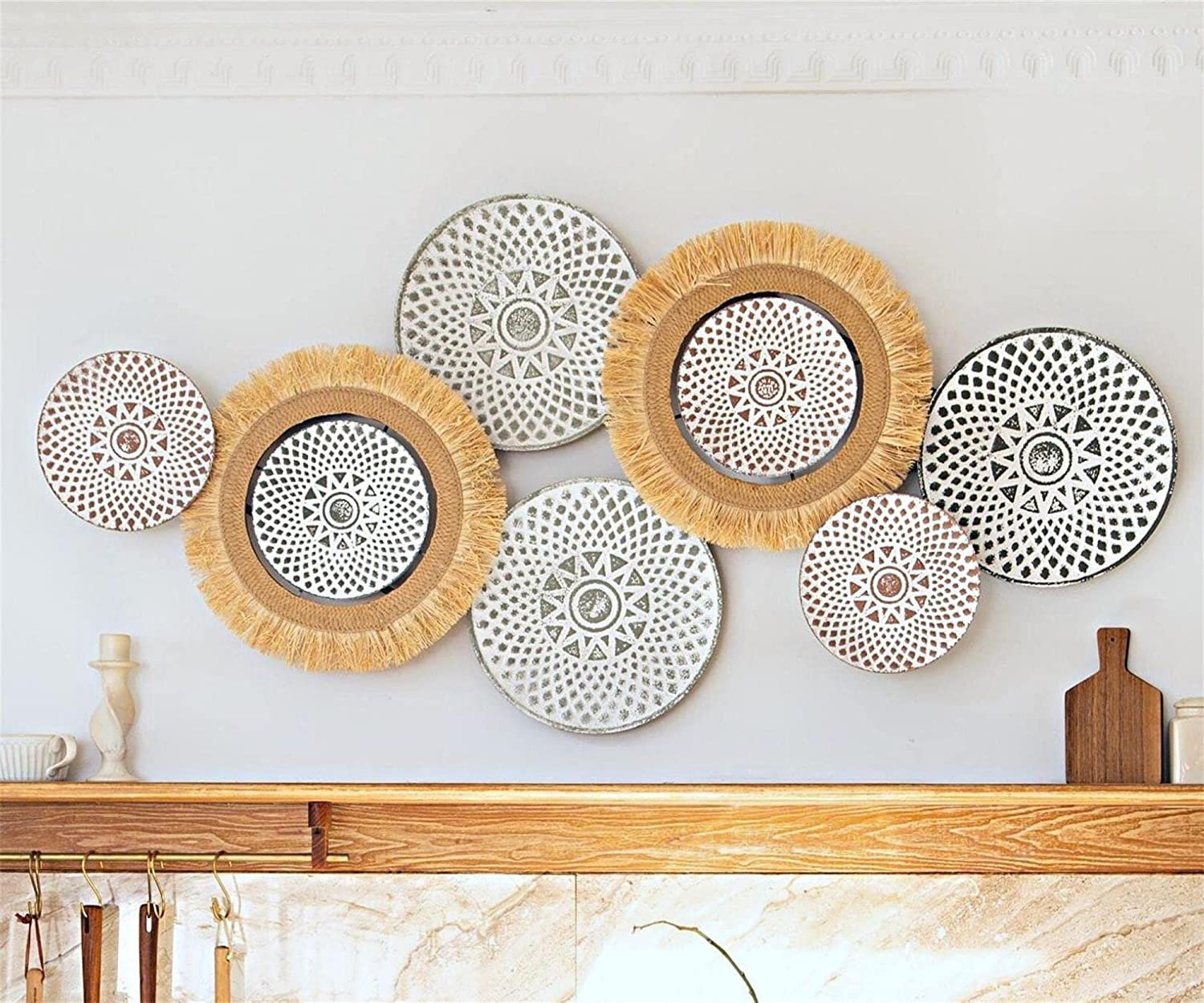 Dakota Fields Farmhouse Wall Decoration Handmade Natural Rattan ...