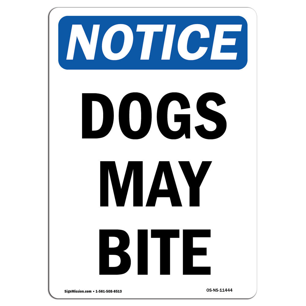 SignMission Dogs May Bite Sign or Label | Wayfair