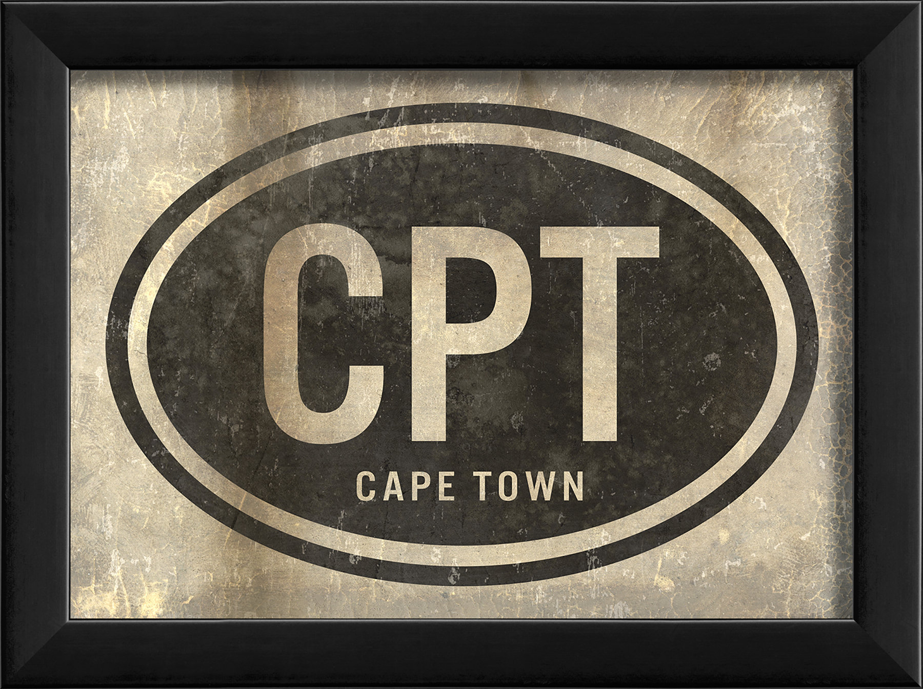 The Artwork Factory CPT Cape Town Airport Code Framed Textual Art | Wayfair