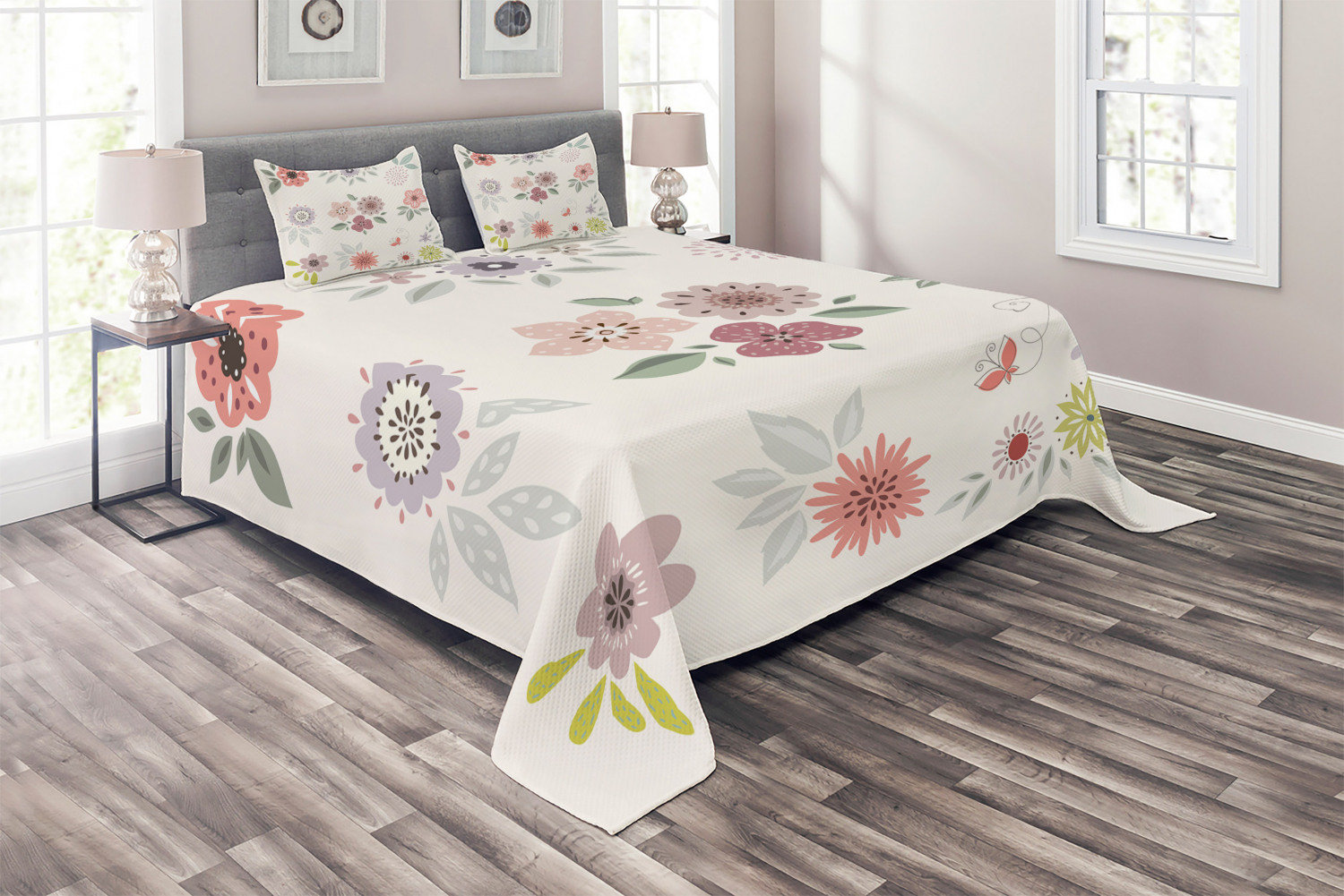 Ambesonne Leaves and Coverlet Set | Wayfair