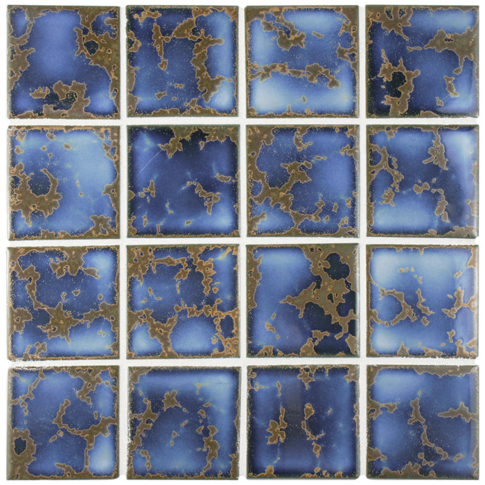 Merola Tile Channel Terra Azure Mega Square 12-1/4" x 12-1/4" Porcelain ...