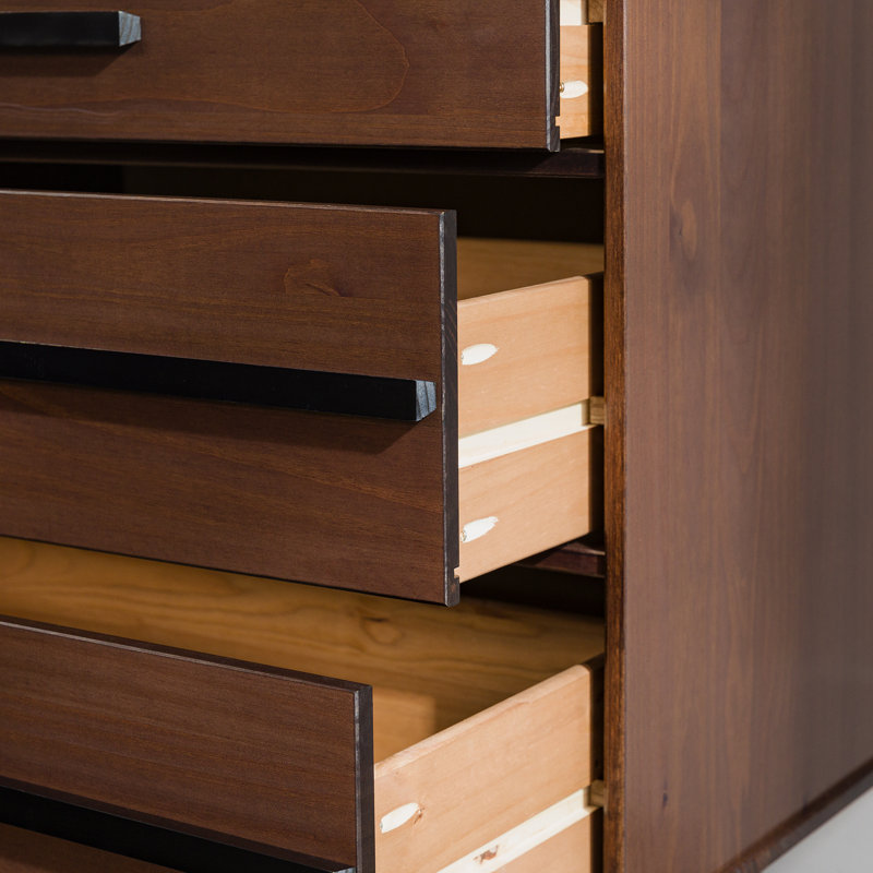 Wade Logan® Amiliya Modern Solid Wood Detailed 6-Drawer Dresser ...