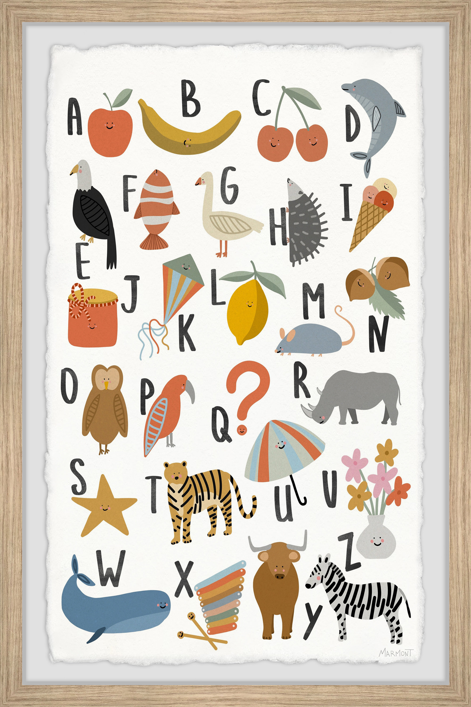 Zoomie Kids Bessette Kinder Alphabet Framed Art - Wayfair Canada