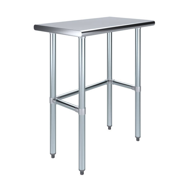 Amgood Stainless Steel Open Base Work Table with Wheels & Reviews | Wayfair