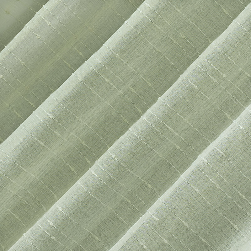 Gracie Oaks Woelk Slub Stripe Rope Tab Semi-Sheer Tie Top Curtain Panel ...