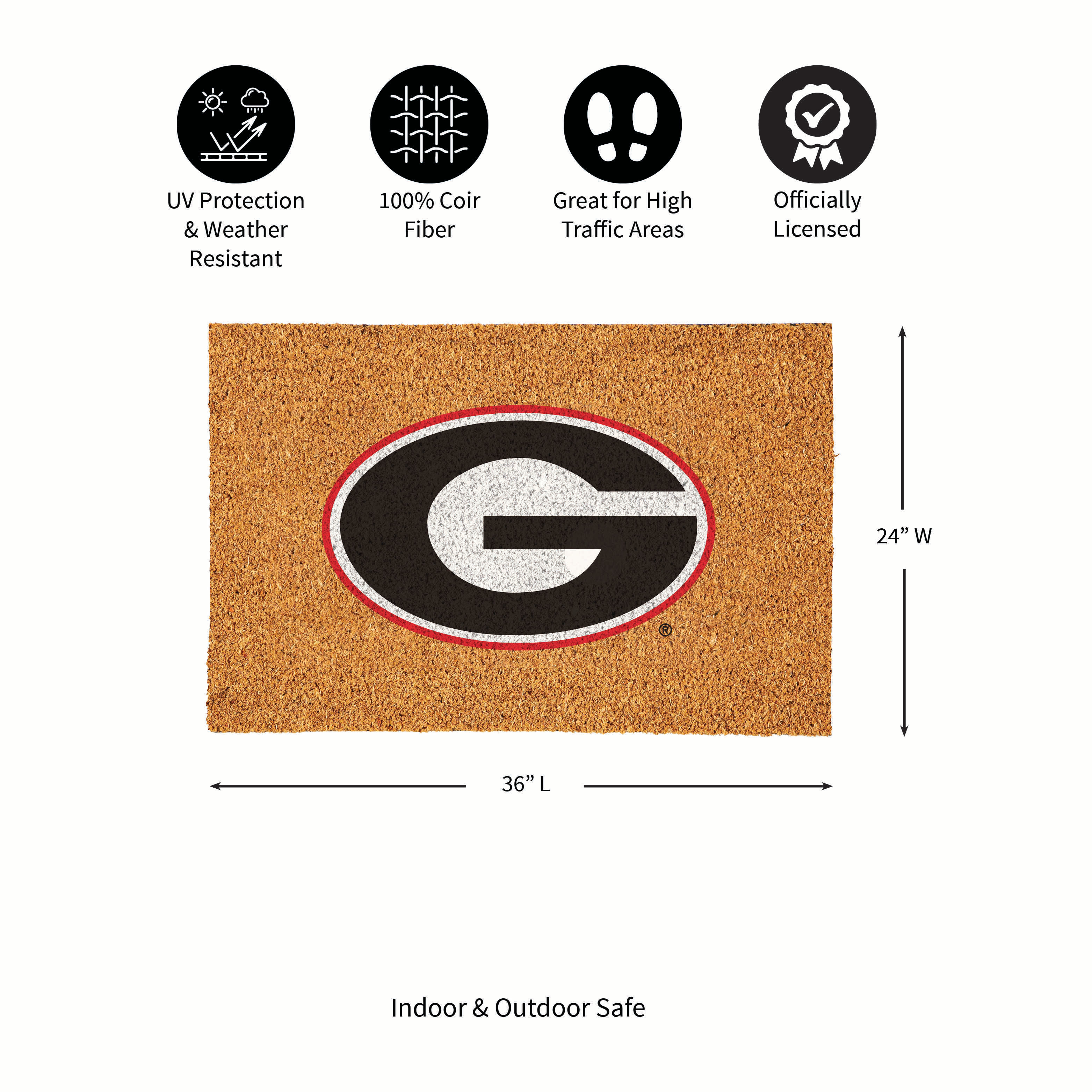 Evergreen Enterprises, Inc University of Georgia Large Full Color Coir ...