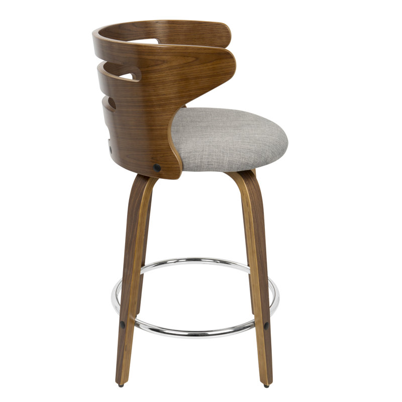 Corrigan Studio® Marabeth Mid-Century Modern Counter Stool with Swivel ...