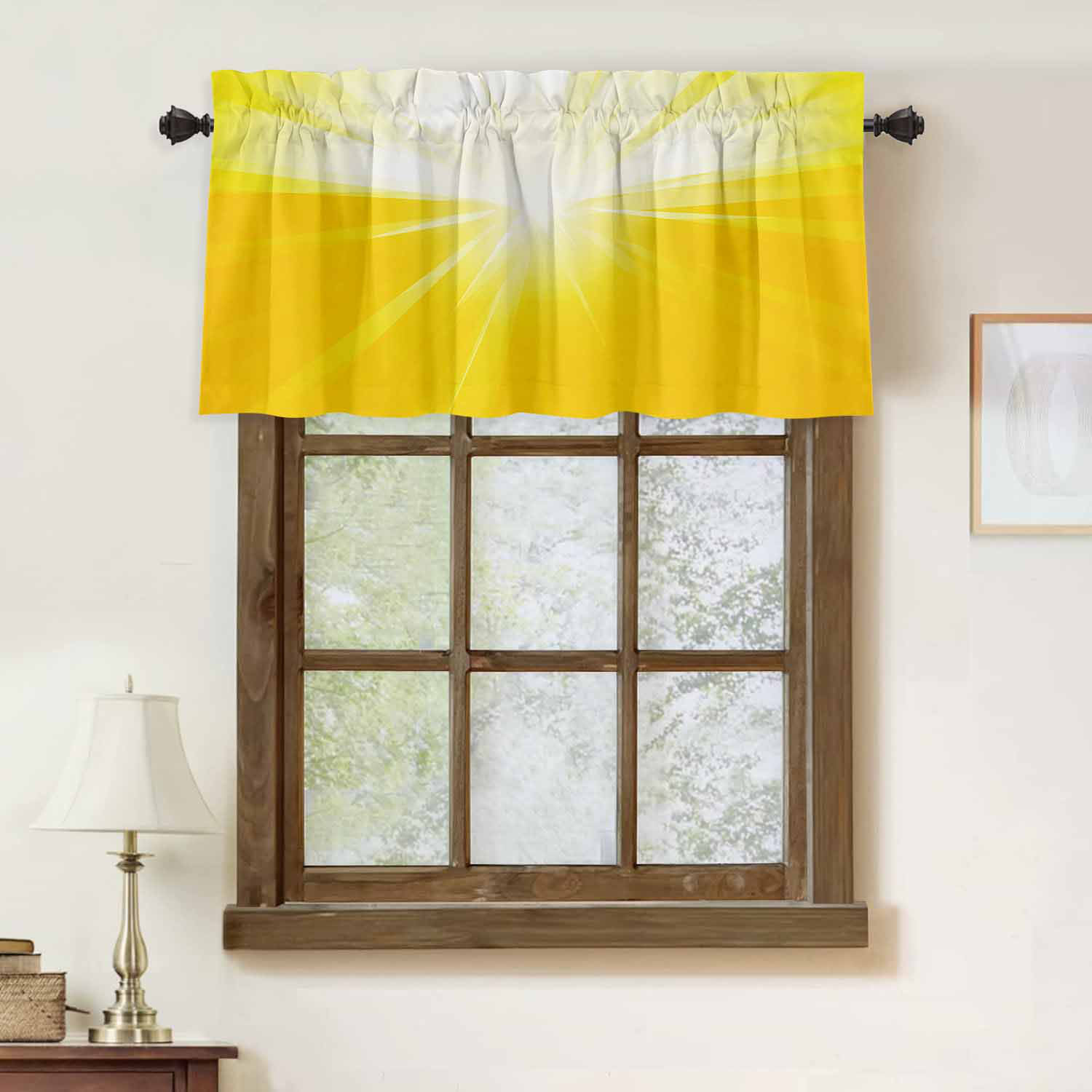 Ophelia & Co. Yellow 52"W Abstract Sunshine Sunburst Sunrise Bright ...