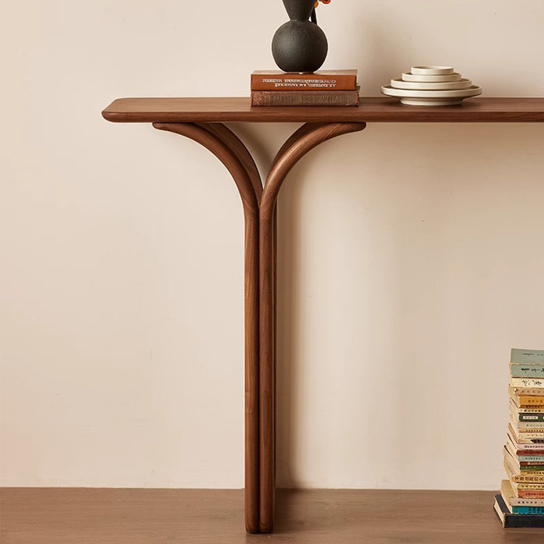 Liu's ink furniture Modern Minimalist Solid Wood Console Table | Wayfair