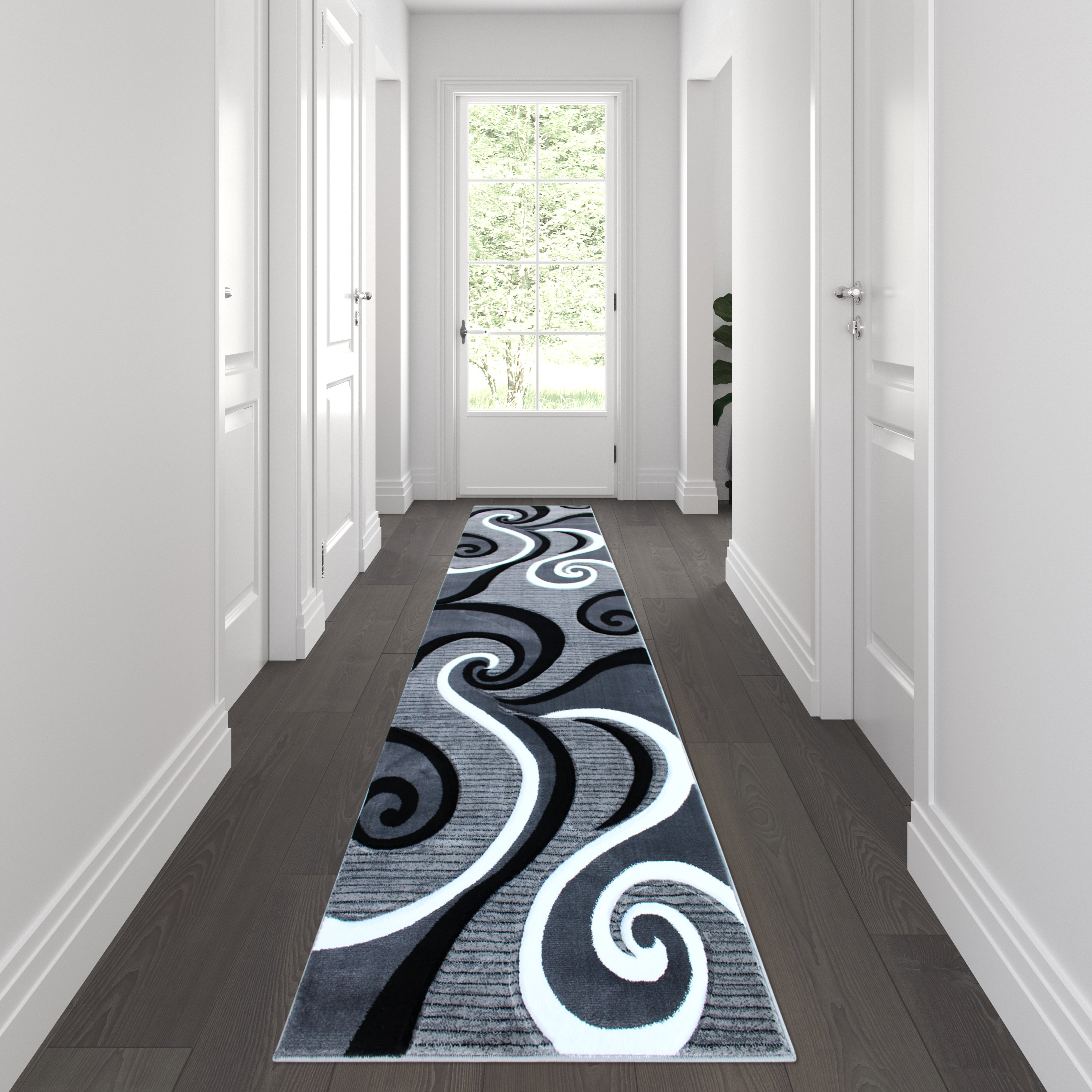 Orren Ellis Skaghe Modern High-Low Sculpted Swirl Design Abstract Area ...