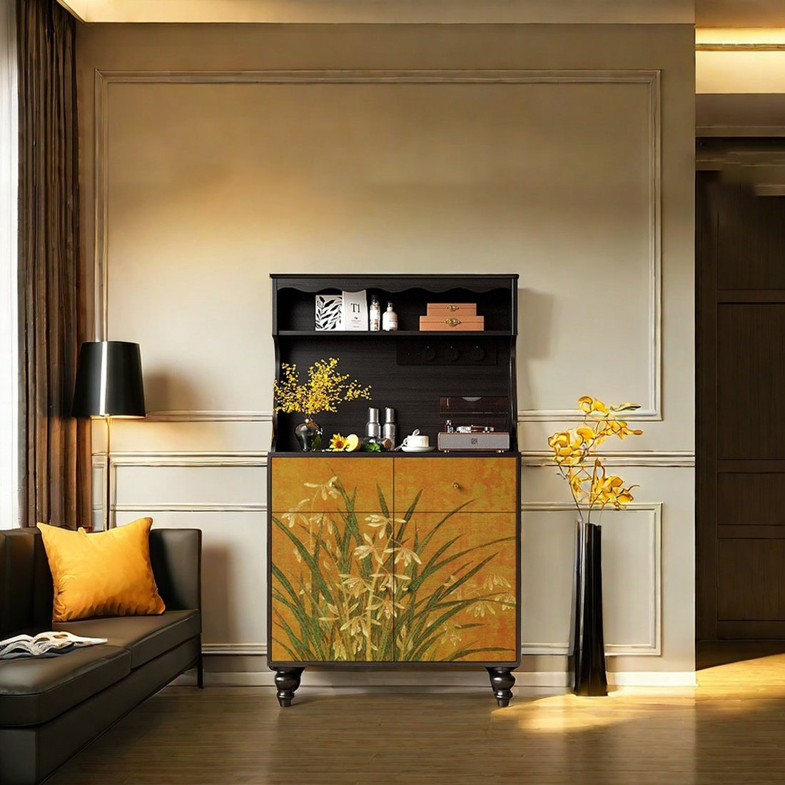 Vivid Space Creation French style beautifully patterned sideboard | Wayfair