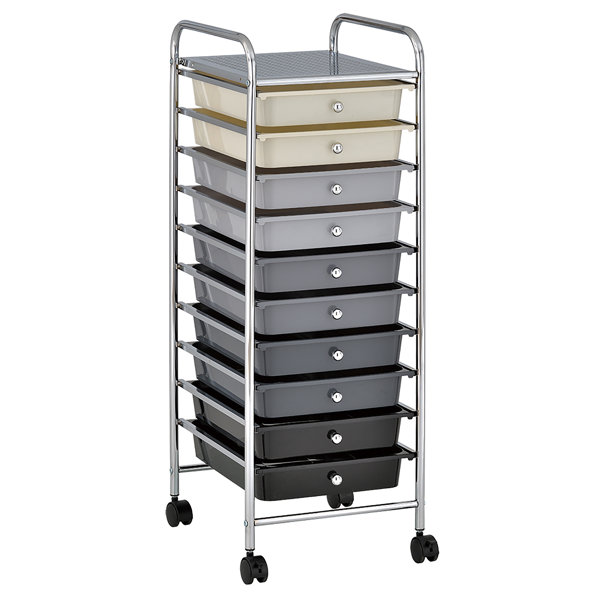 ECR4Kids 10-Drawer Mobile Organizer, Storage Cart | Wayfair